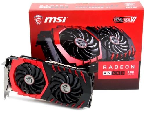 Placa de video pci-e ati rx 480 gaming x de 8gb ddr5 msi :: Compu Santa Fe