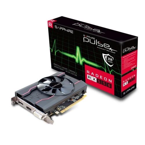 Placa de video pci-e ati rx 550 pulse de 2gb ddr5 11268-03-20g sapphire ...